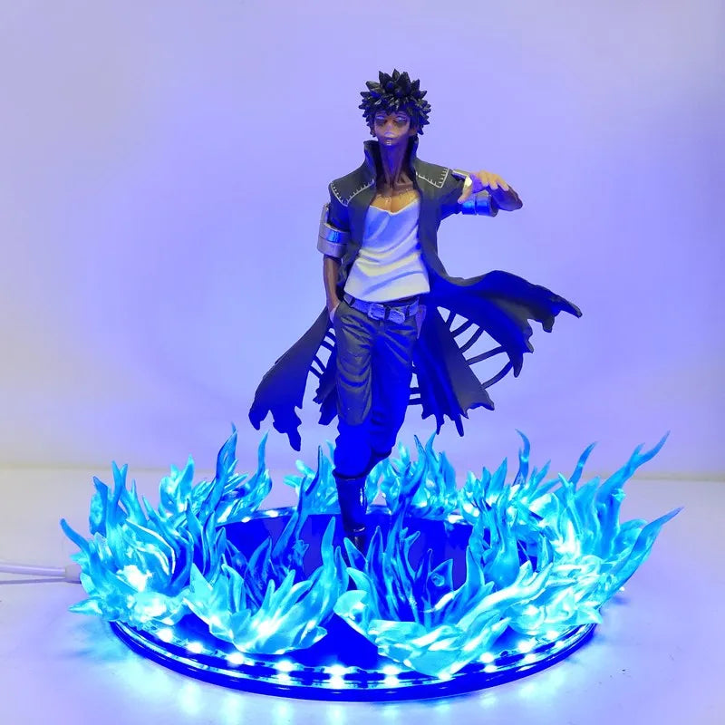 Anime Figure My Hero Academia Dabi Blue Fire Scene DIY Led PVC Toy 17c ...