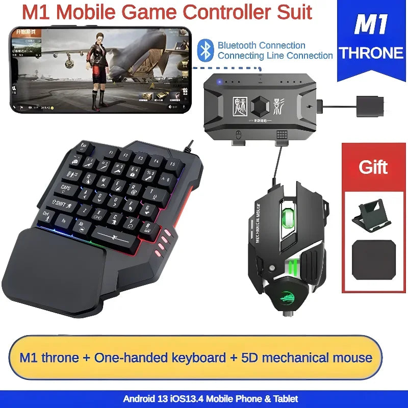 M1 Pro Mobile Game Controller 4 in 1 Maus-Tastatur-Adapter-Konverter B ...