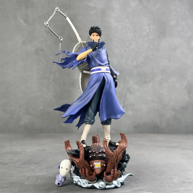 22cm NARUTO Anime Figures Uchiha Obito Standing Posture Sculpture Scen ...