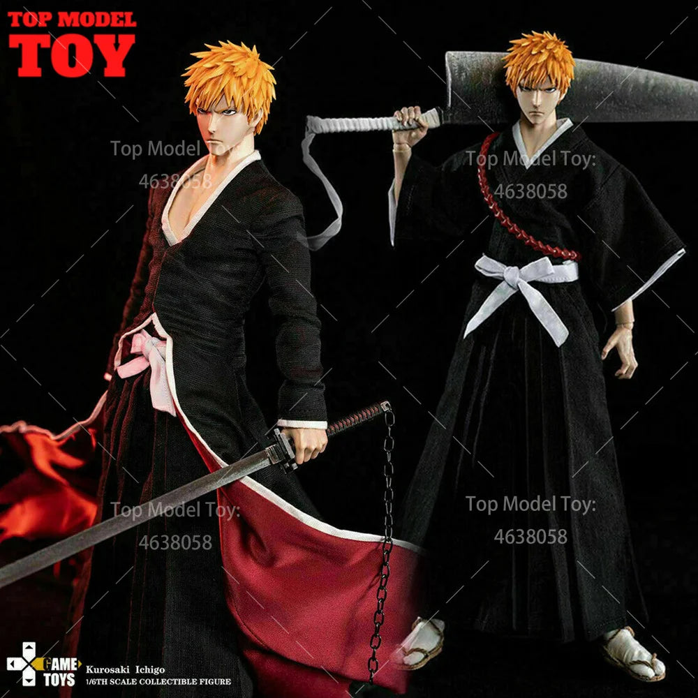 GT-001 1/6 Scale Anime Characters Kurosaki ichigo Men's Suit Set Cloth ...