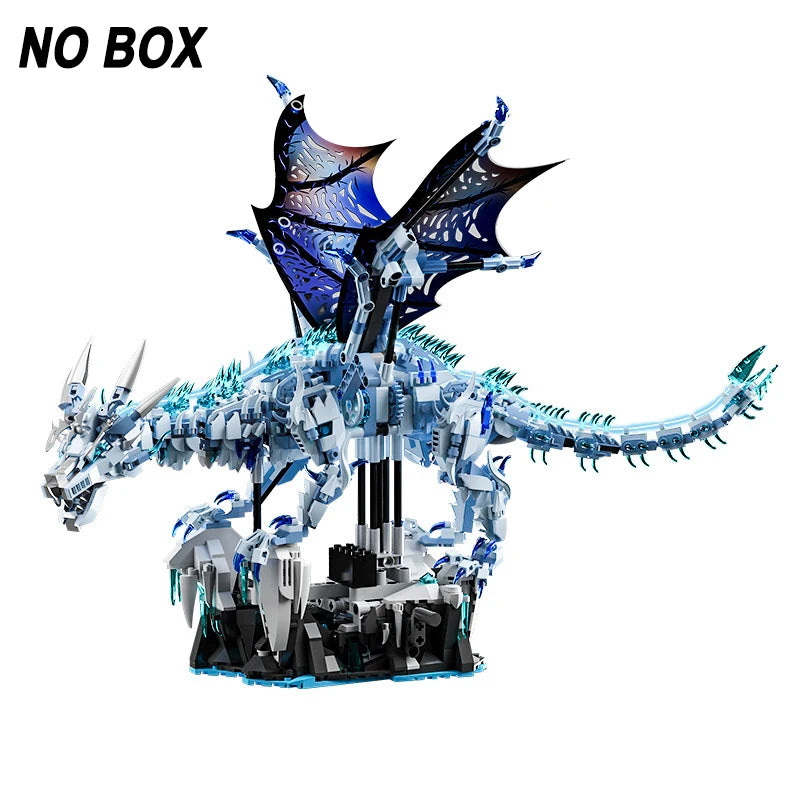 NEW 1646PCS BIG Ice Dragon Building Blocks Animal Model Fire Breathing ...