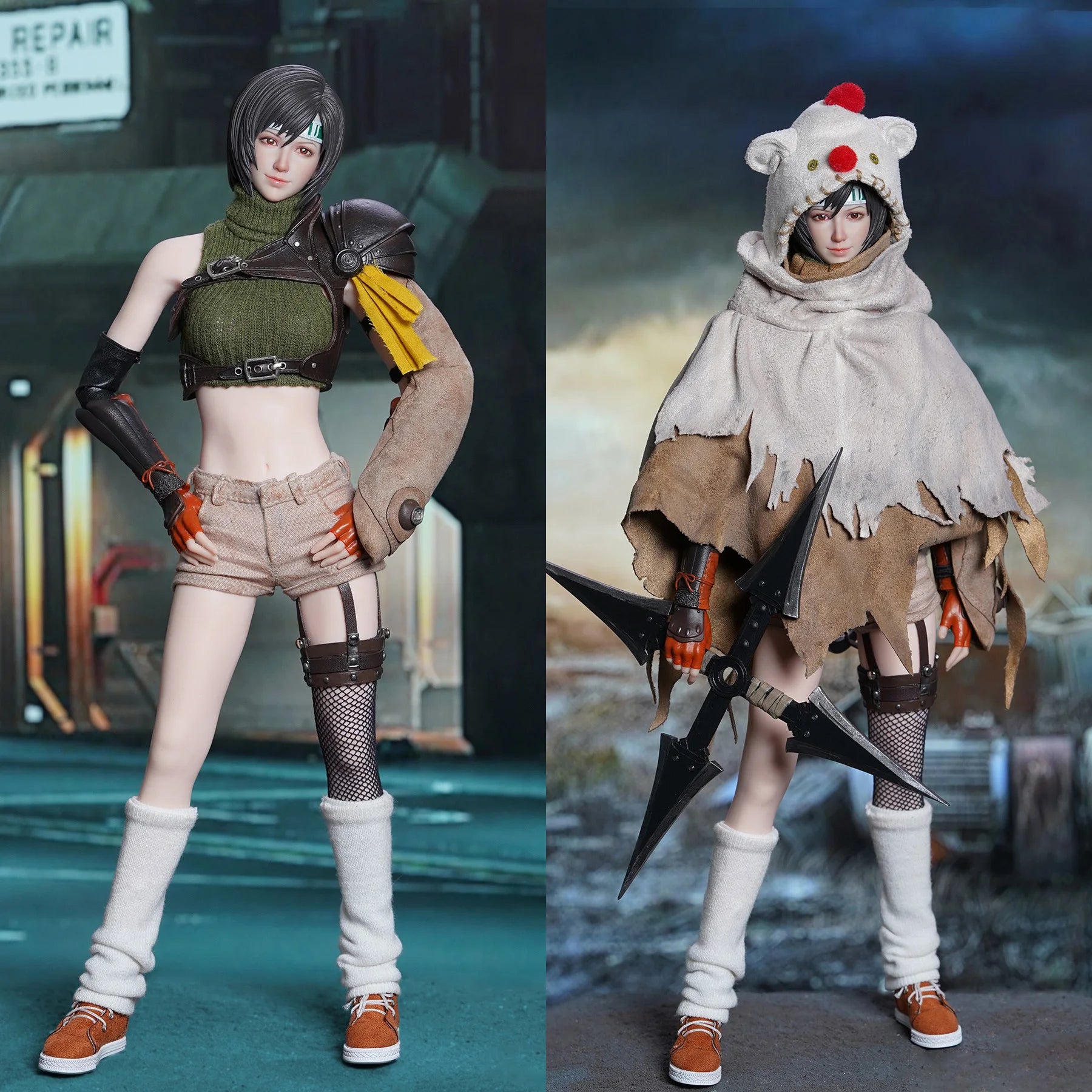 IN STOCK SUPER DUCK SET083 1/6 FF7 Yuffie Head Sculpt Costume Clothes ...