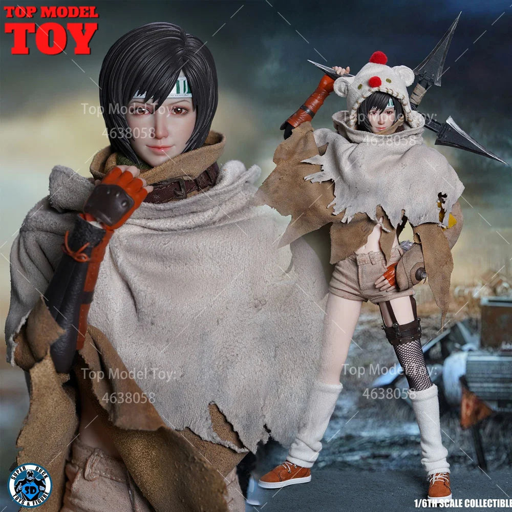SUPER DUCK SET083B 1/6 Ninja Girl Yuffie Head Sculpt Costume Clothes M ...