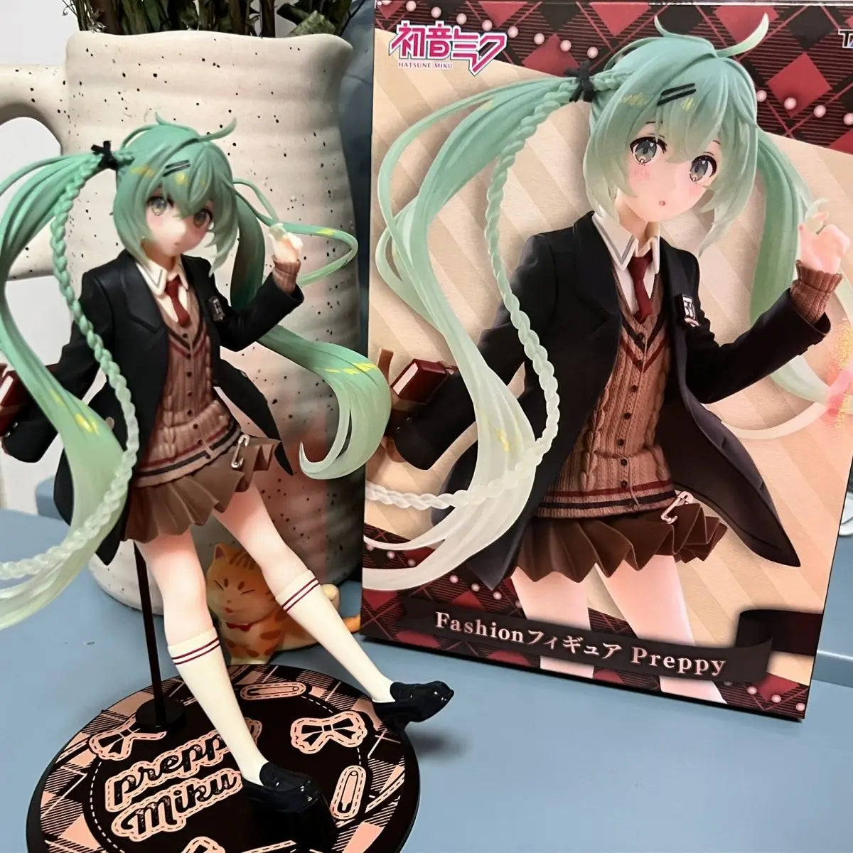 18cm Genuine Taito Hatsune Miku Preppy Ver Action Figure Fashion Hatsu ...
