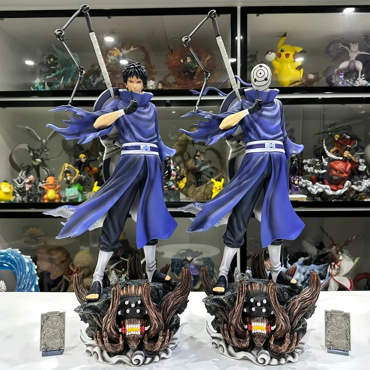 22cm NARUTO Anime Figures Uchiha Obito Standing Posture Sculpture Scen ...