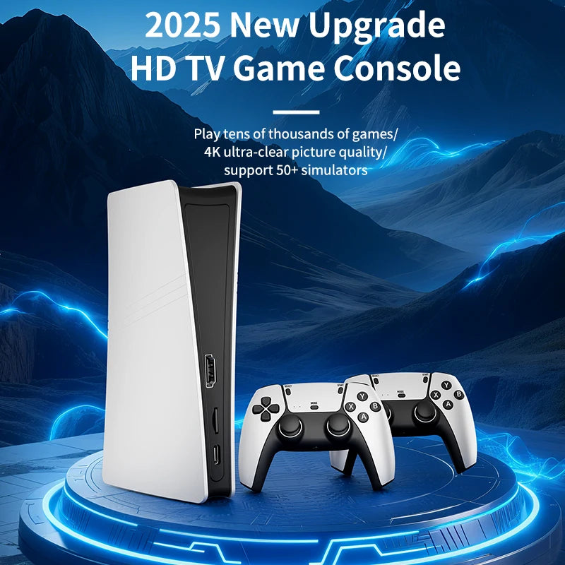 RS5 TV Game Console Dual Stick Wireless Controller Game 40000+128GB Do ...