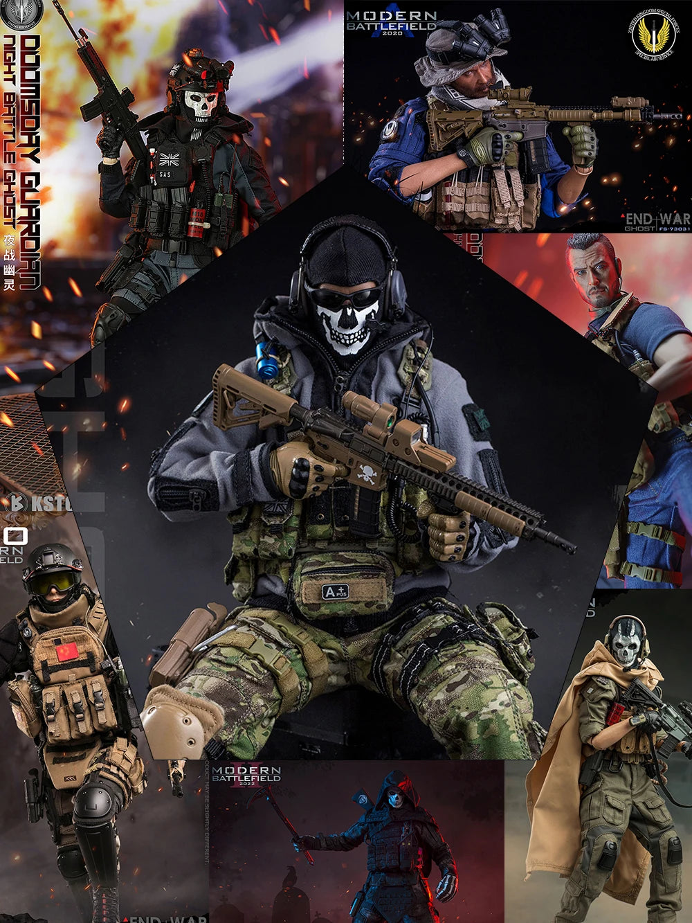 ViiKONDO 1/6 Flagset FS 73033 73031 73049 KS21001 Ghost Action Figure ...