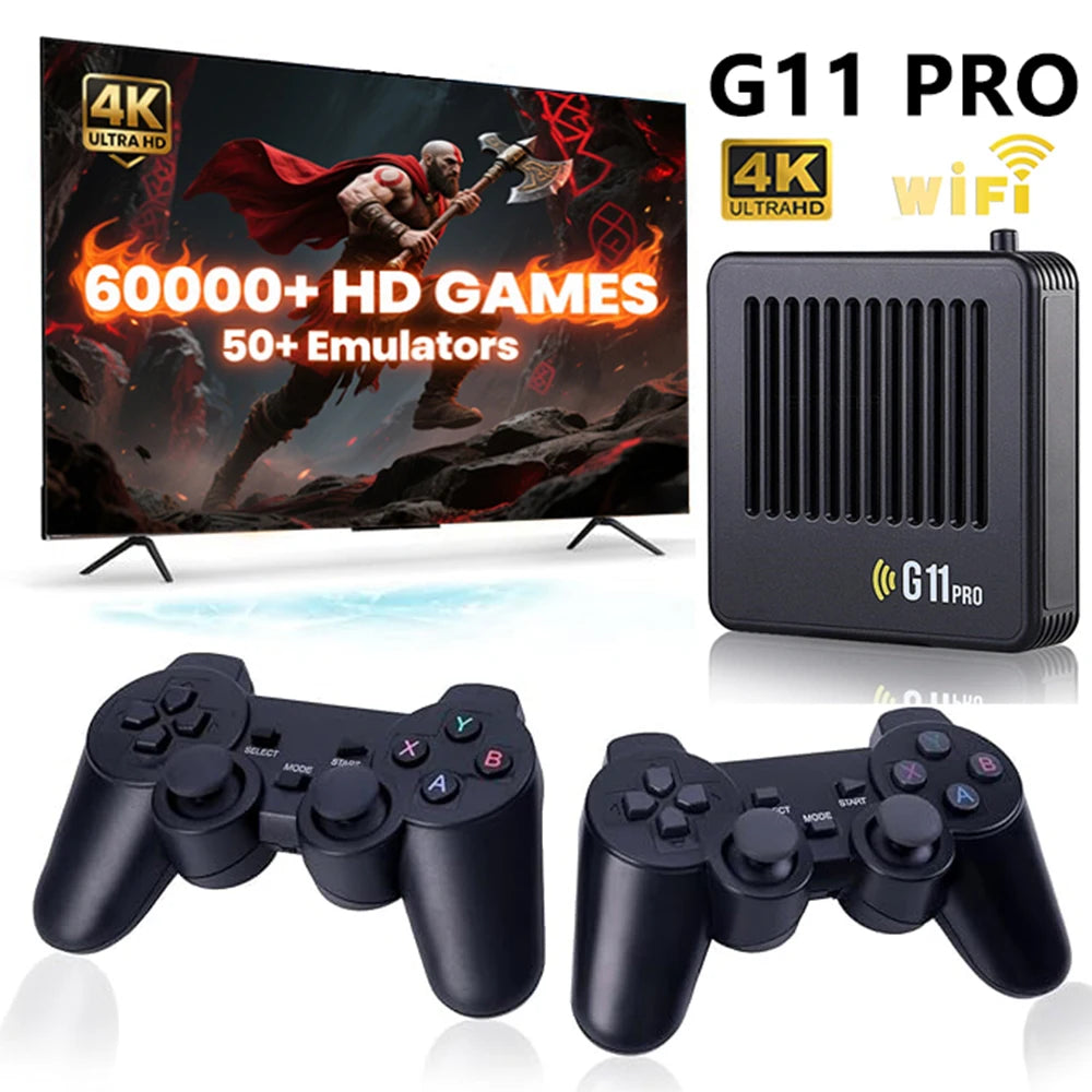 G11 Pro Built-in 60000 Games Super Console 4K HD 2.4G Wireless Gamepad ...