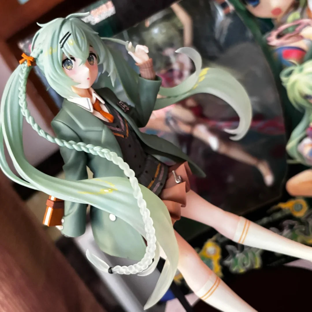 Original Taito Hatsune Miku Preppy Ver Anime Figure Fashion Miku Kawai ...