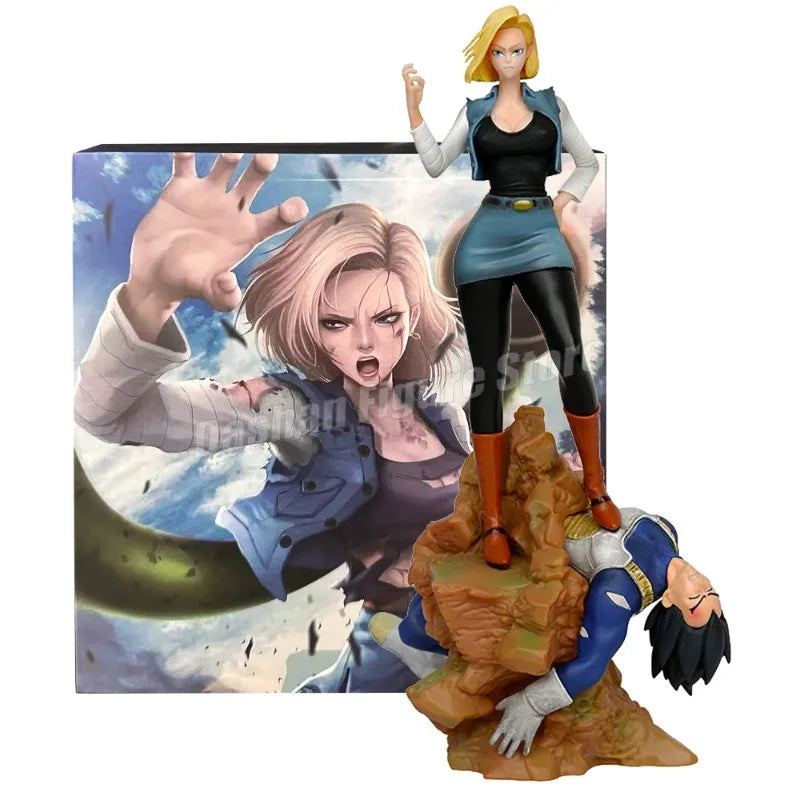 Gk Dragon Ball Android 18 Vs Vegeta Action Figure PVC Collection Anime ...