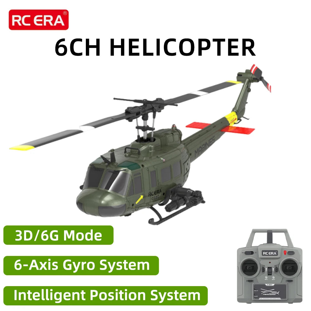 RC ERA RC Helicopter C032 1:48 Huey Helicopter UH-1 6-axis Gyro 6 Chan ...