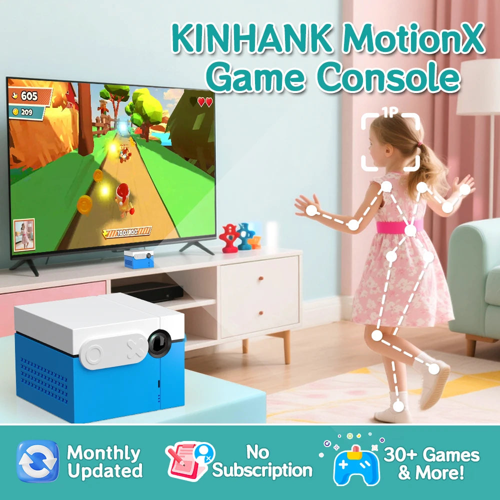 KINHANK MotionX Video Game Consoles with 30+Games for Kids & Families ...