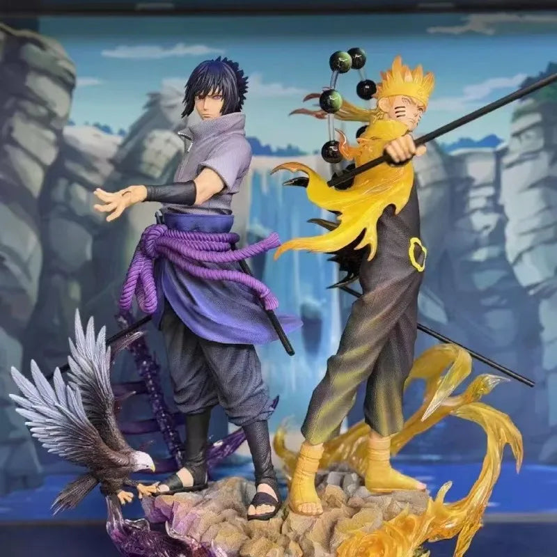 30cm Naruto Shippuden Figurine Naruto Uzumaki Uchiha Sasuke Japanese A ...