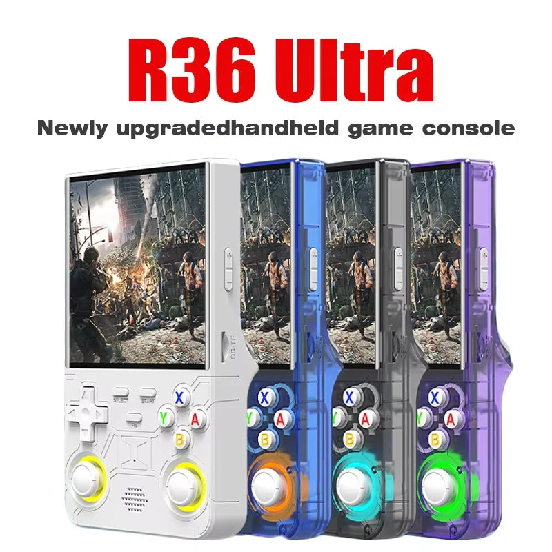 R36Ultra 4.0-inch Retro Handheld Game Console 128GB Portable Video Pla ...