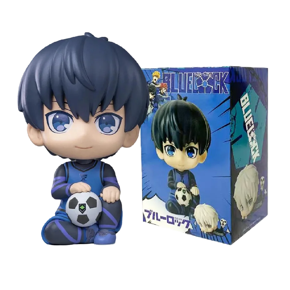 Blue Lock Kawaii Nagi Yisagi Isagi Yoichi Sitting Action Figure Doll T ...