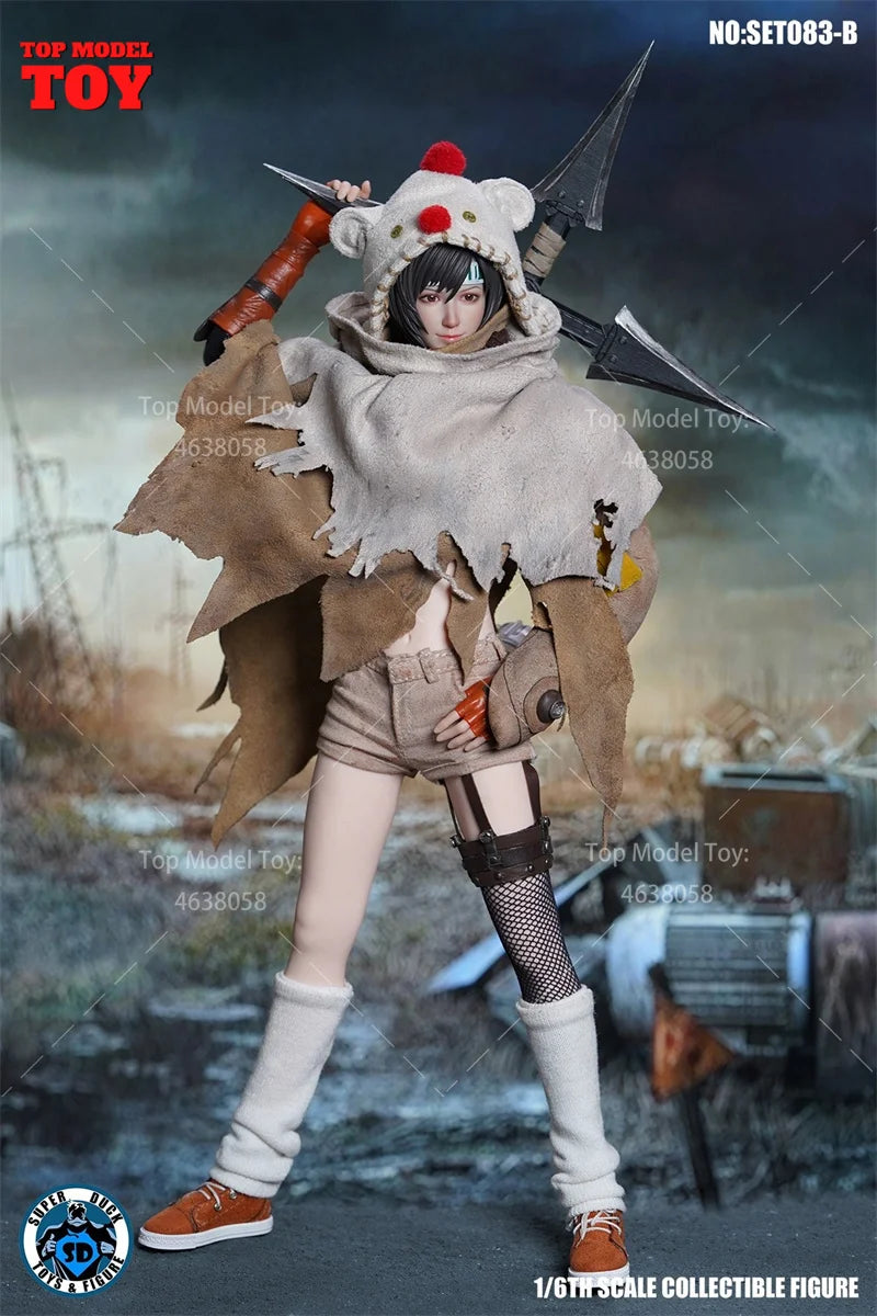 SUPER DUCK SET083B 1/6 Ninja Girl Yuffie Head Sculpt Costume Clothes M ...