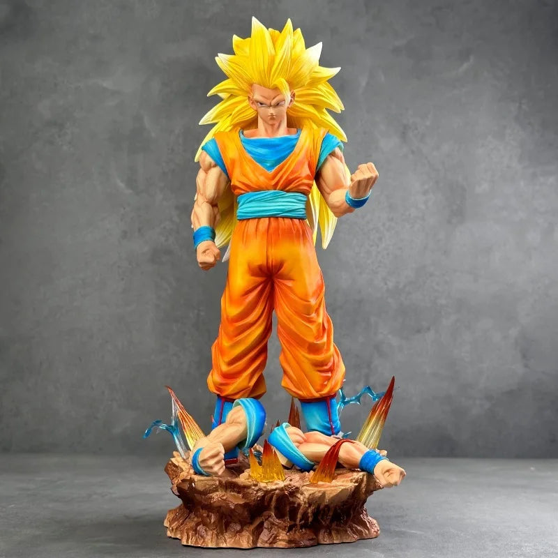 Anime Dragon Ball Z Son Goku Action Figure Toys 35cm DBZ SSJ3 Figurine ...