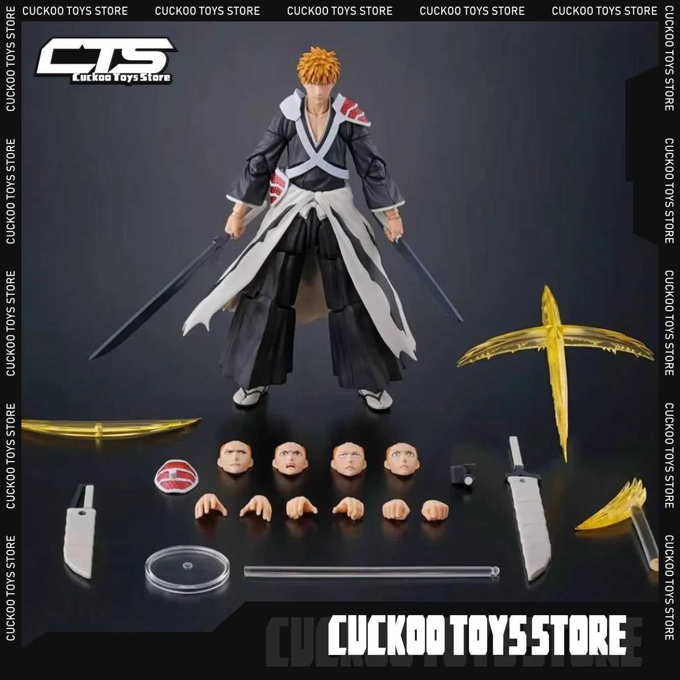 New Shinigami Anime Figure Kurosaki Ichigo Action Figures Bleach The T ...