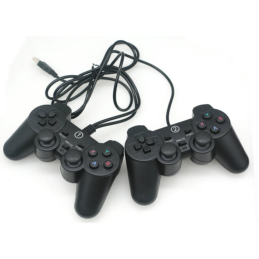 2 Player Gamepad Joypad USB Joystick Wired Usb To Pc Controller For Wi ...