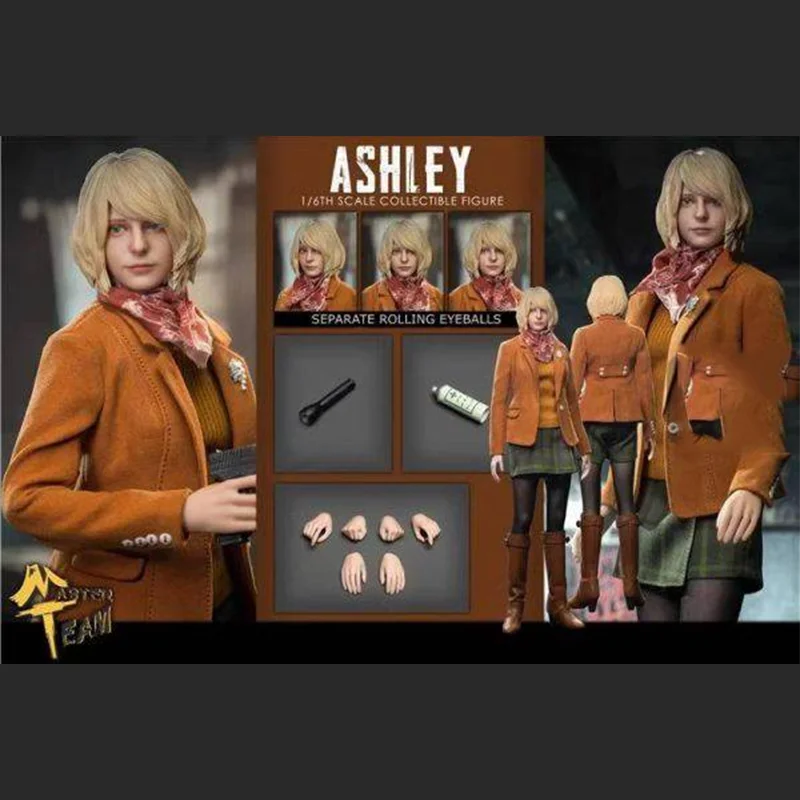 Original MTTOYS Ashley Graham Eyes Movable Fan 1/6 Action Figure Model ...