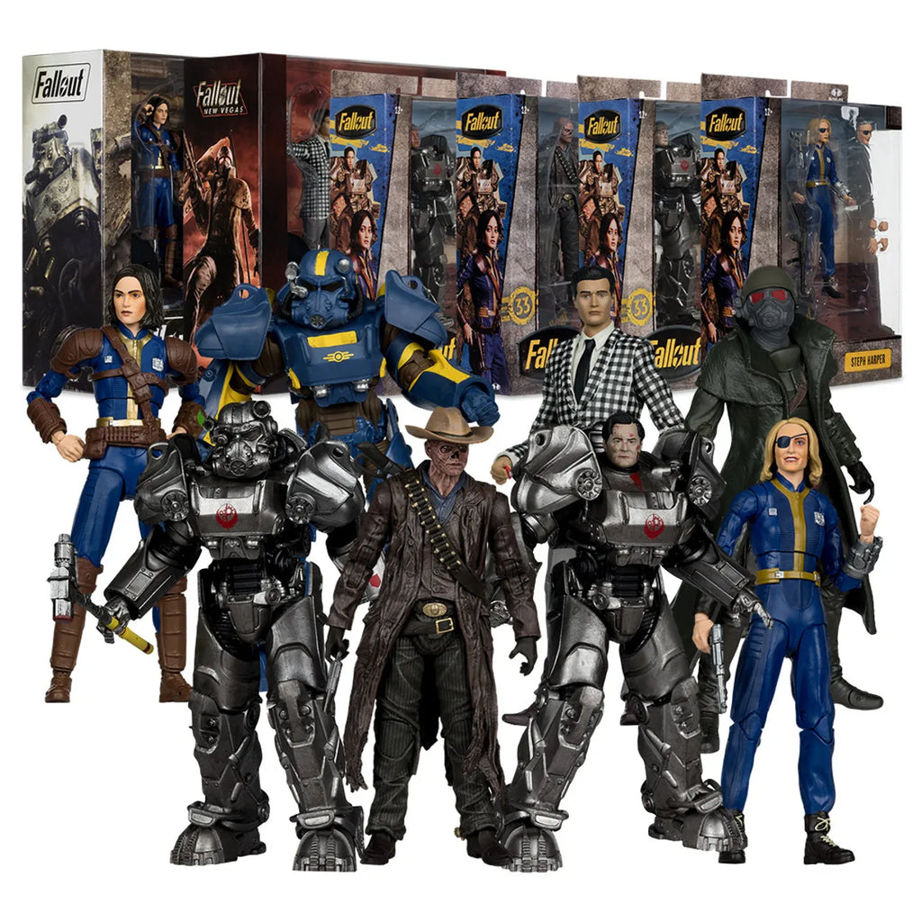 Mcfarlane Toys Fallout TV Maximus/Hank Maclean/Ghoul/Steph Harper/Coop ...