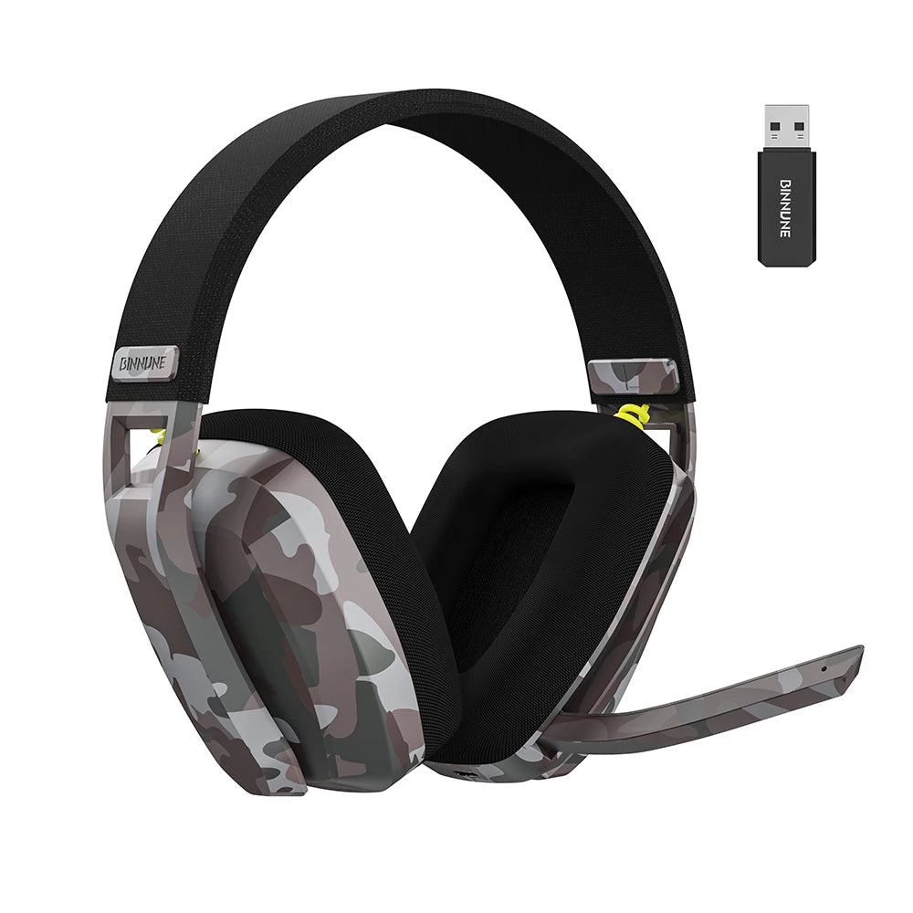 BINNUNE BW06 2.4GHz Wireless Gaming Headset with Mic for PS5 PS4 PC Ma ...