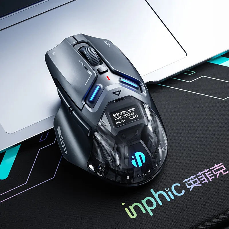 INPHIC IN9 Ultra Three Mode Wireless Gaming Mouse Right hand ergonomic ...