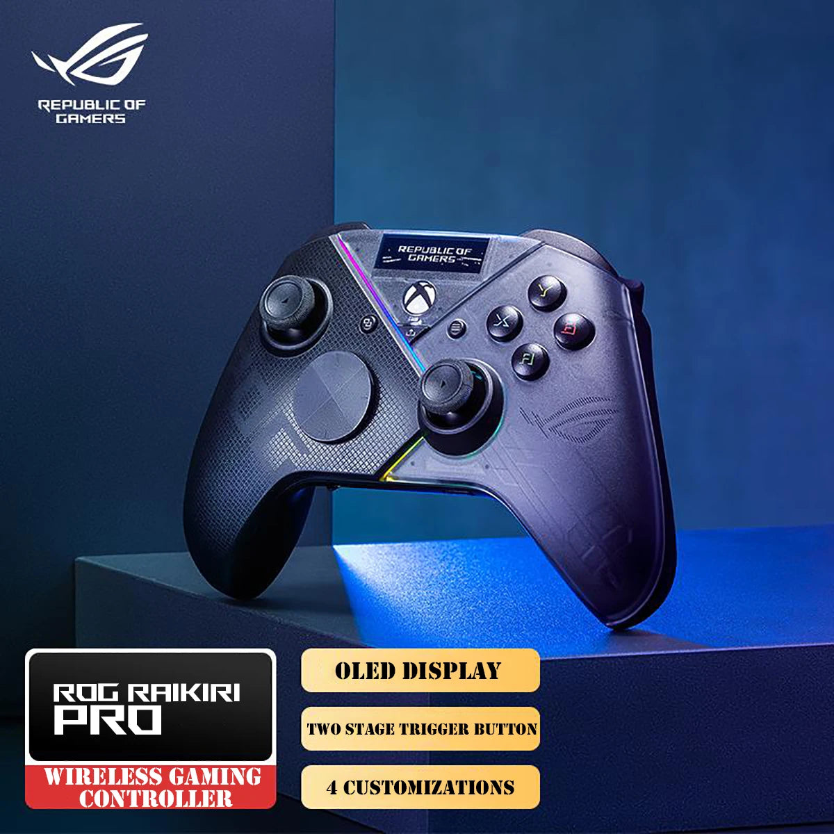 Asus Rog 2.4G Wireless Raikiri Pro Pc Gamepad Oled Game Controllers Ve ...