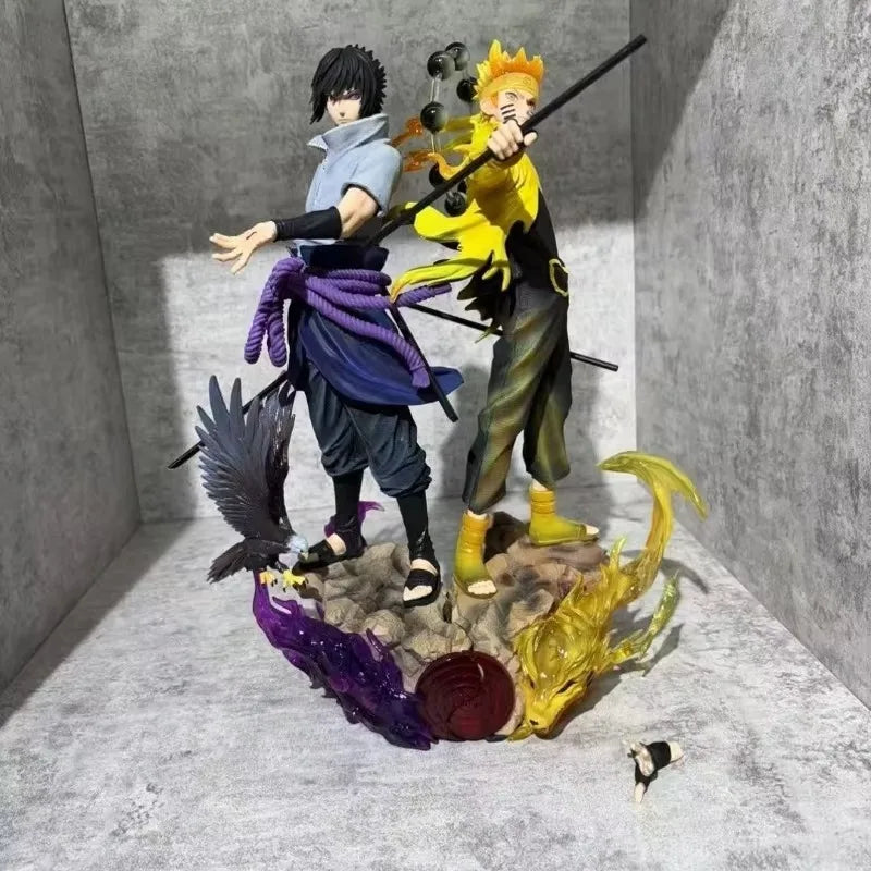 30cm Naruto Shippuden Figurine Naruto Uzumaki Uchiha Sasuke Japanese A ...