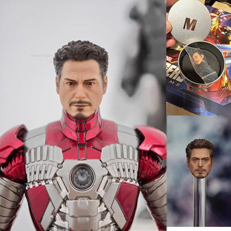 048 1/10 Scale Head Sculpt Genius Inventor Powered Armor Tony Stark Fo ...