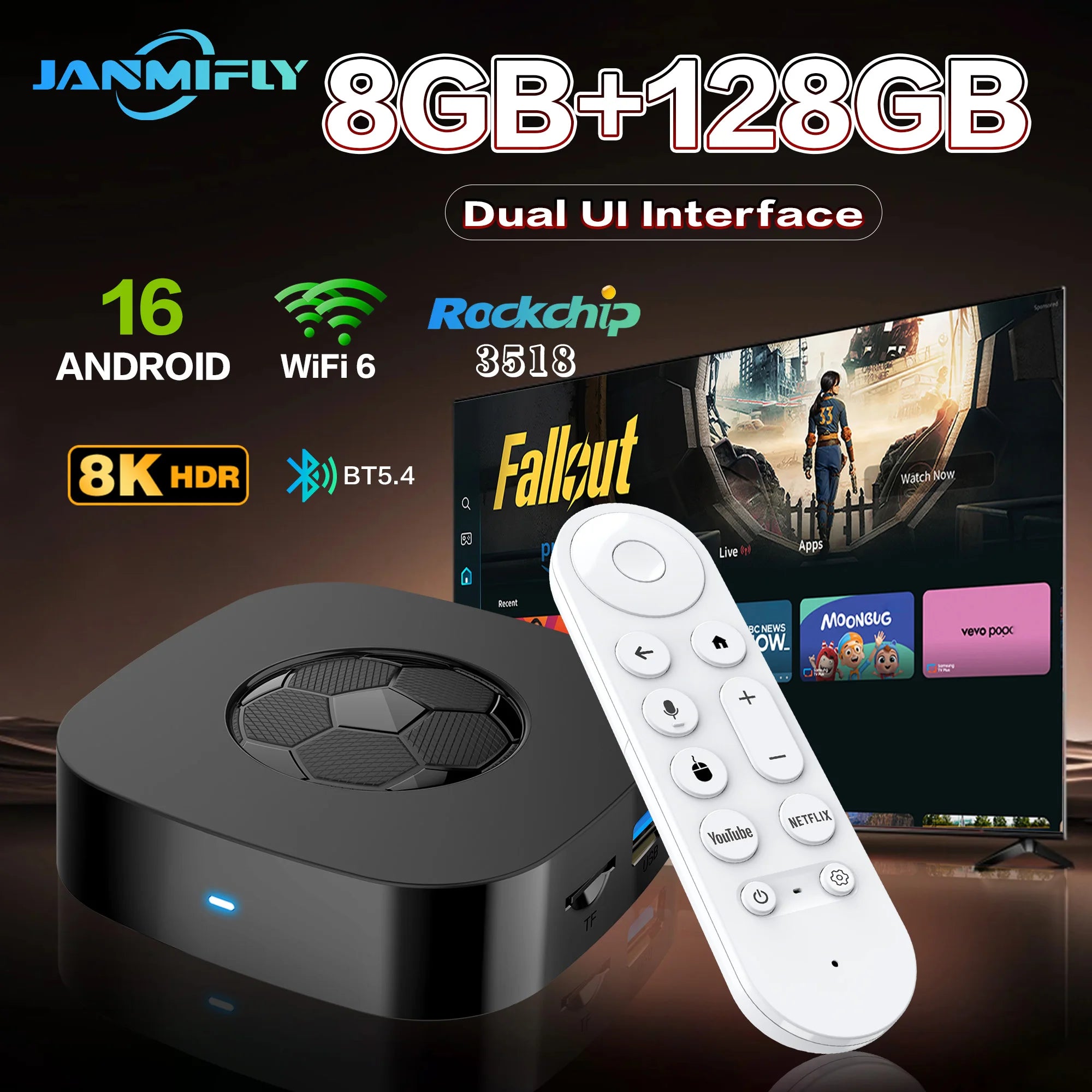 2026 New T1 Ultra TV Box Dual UI Interface 8K Ultra HD Android 16 8GB ...