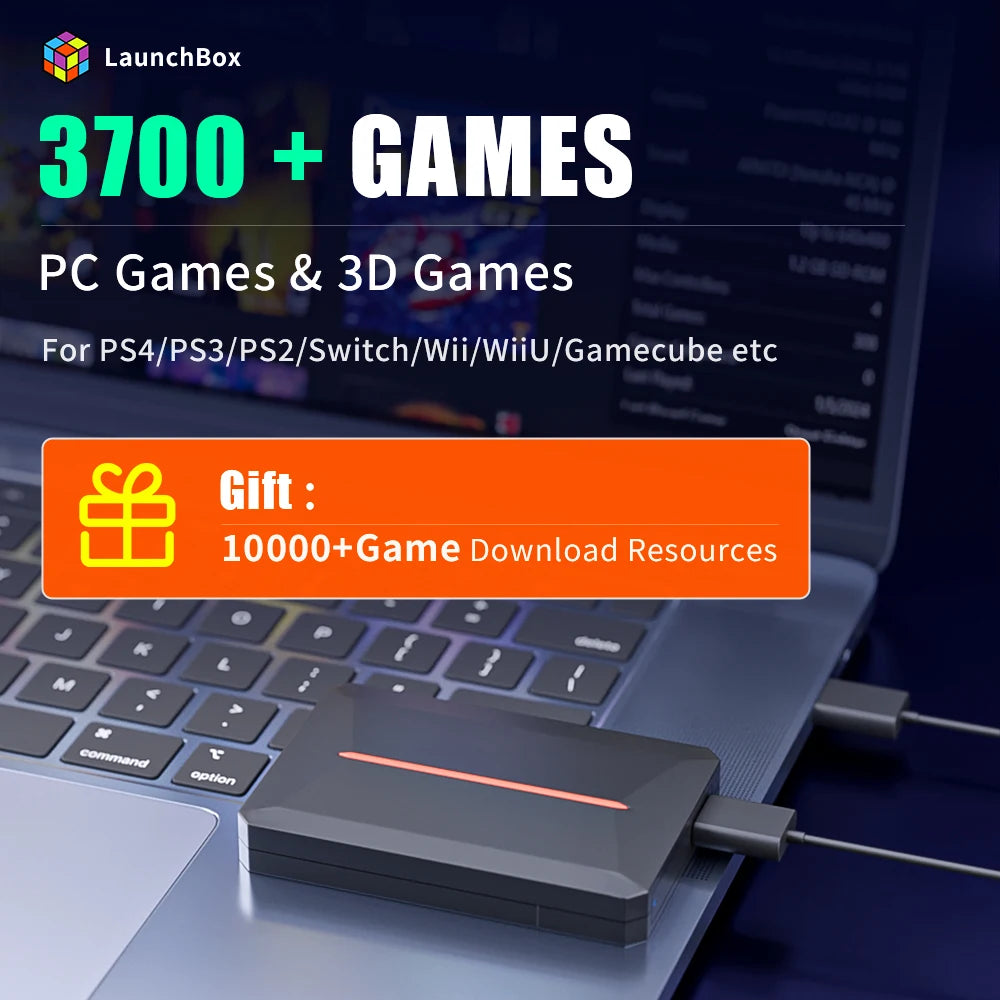 500GB Gaming HDD Launcbox System Emulator Console for PS4/PS3/Switch/P ...