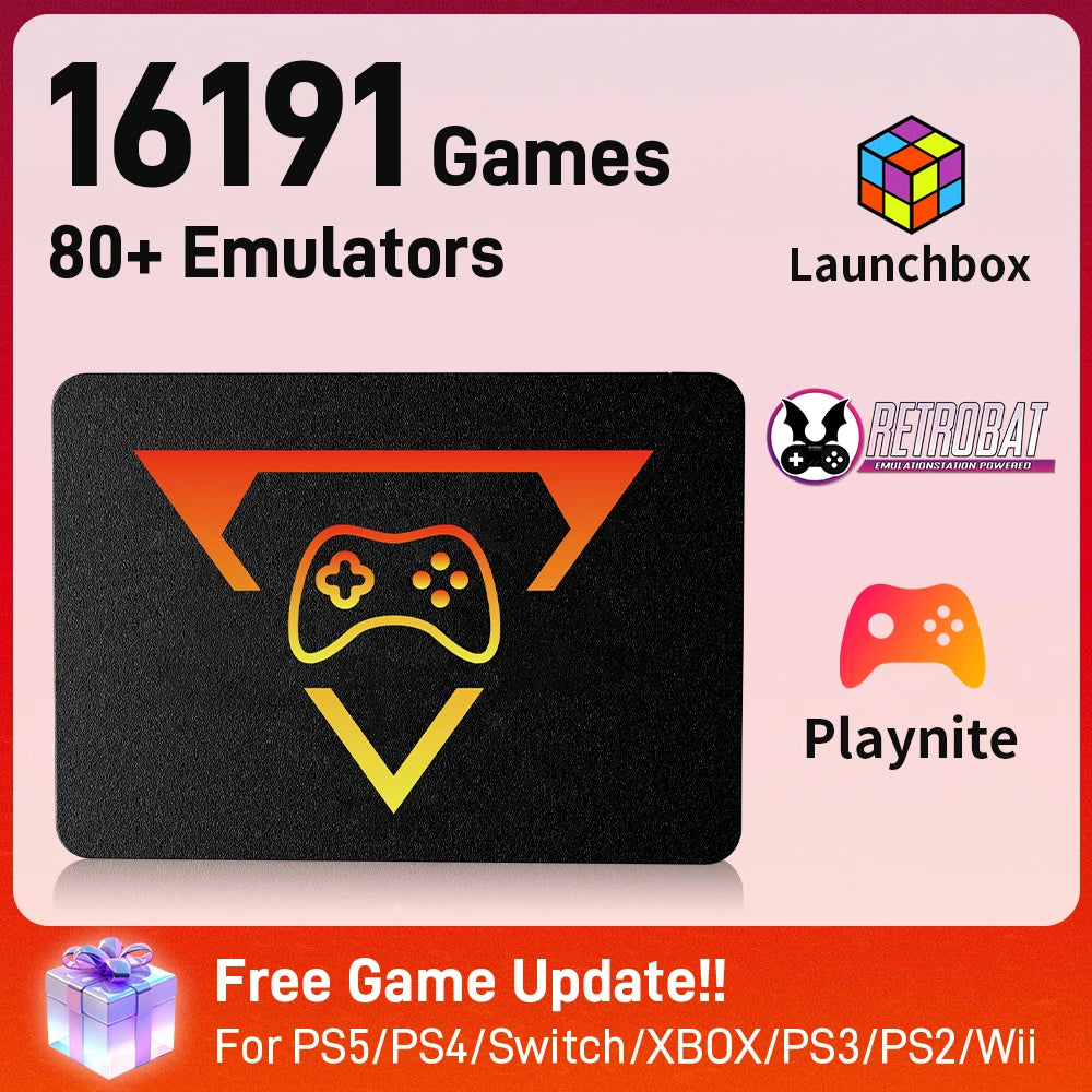 PlayZone 1TB Gaming SSD Game Console 80+Emulator for PS5/PS4/Switch/XB ...