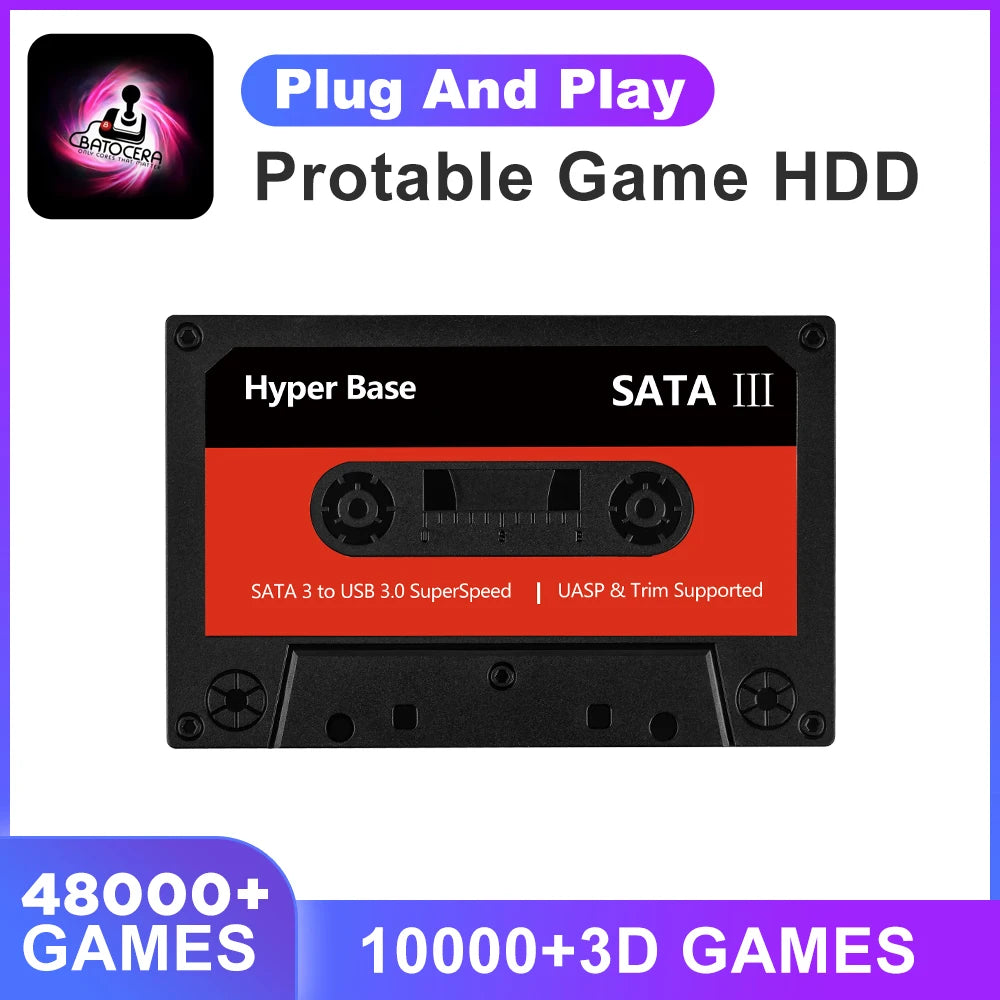 Batocera 35.linux 500G External HDD Game Hard Drive Disk Game Consoles ...