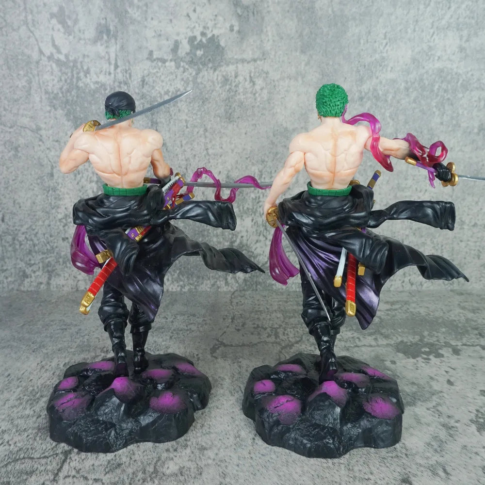20CM Anime One Piece Roronoa Zoro Figure Swinging Sword Demon Slayer A ...