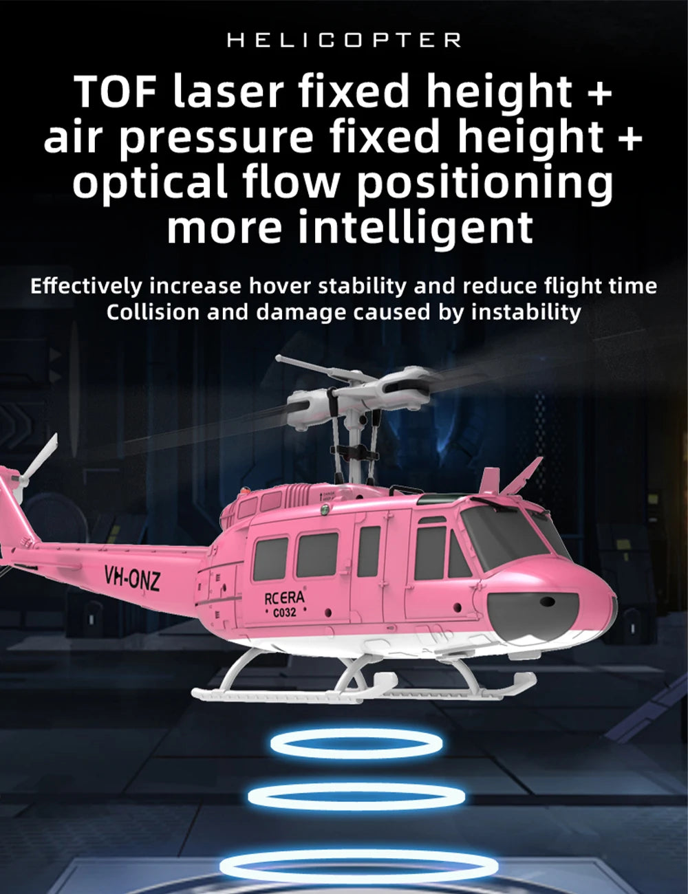 RC ERA RC Helicopter C032 1:48 Huey Helicopter UH-1 6-axis Gyro 6 Chan ...