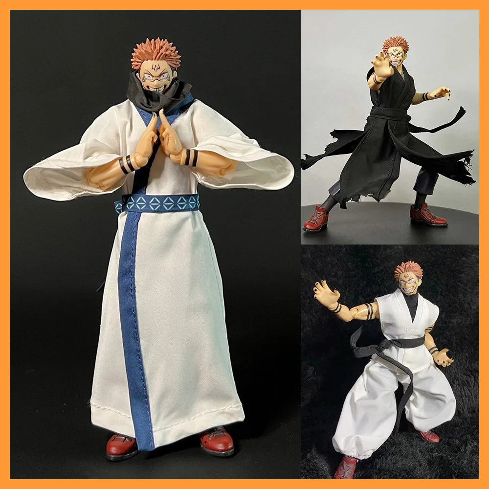 Bandai Shf Jujutsu Kaisen Ryomen Sukuna Combat Uniform White Long Robe ...
