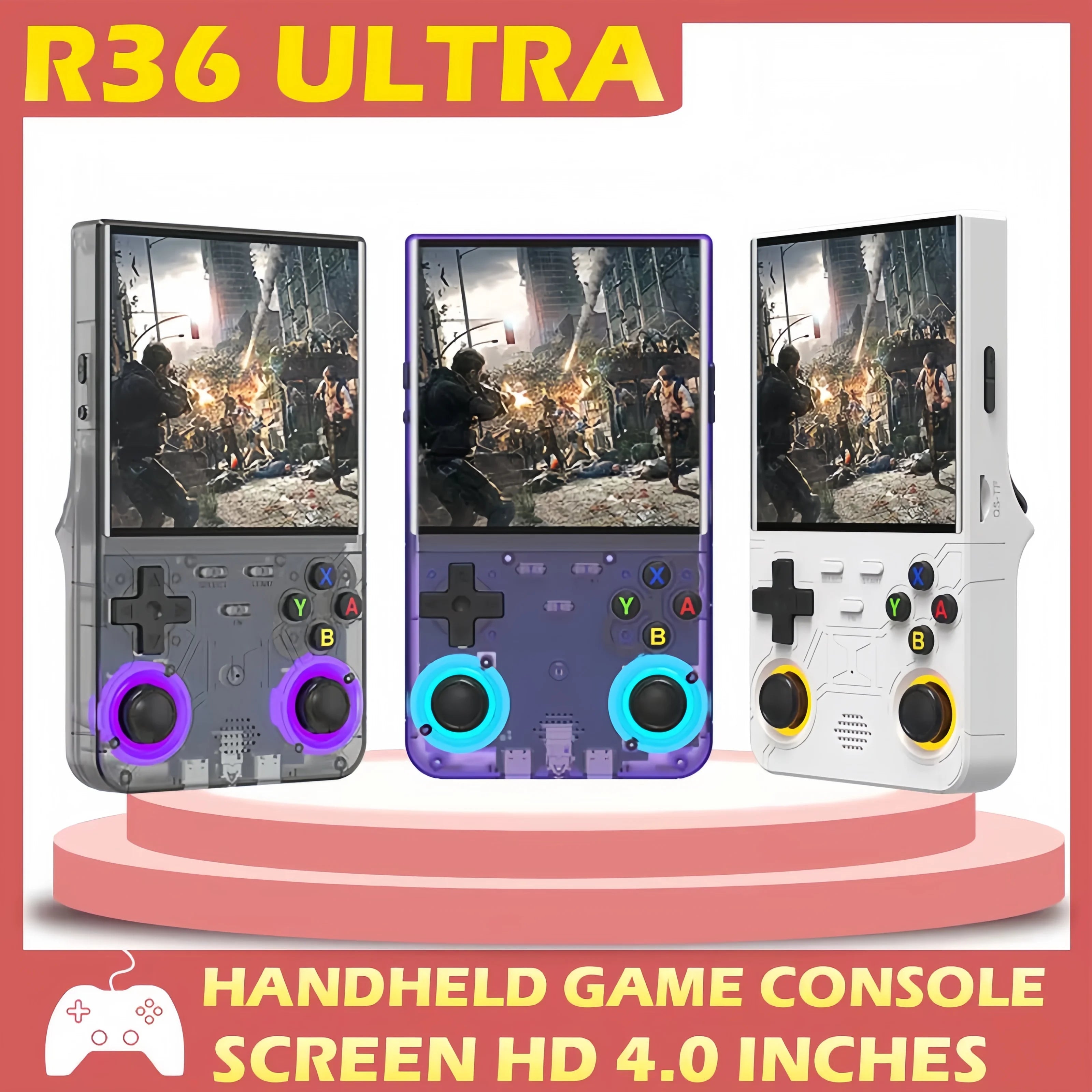R36 Ultra Handheld Game Player WIFI 4 Inch IPS Screen Open Source Retr ...