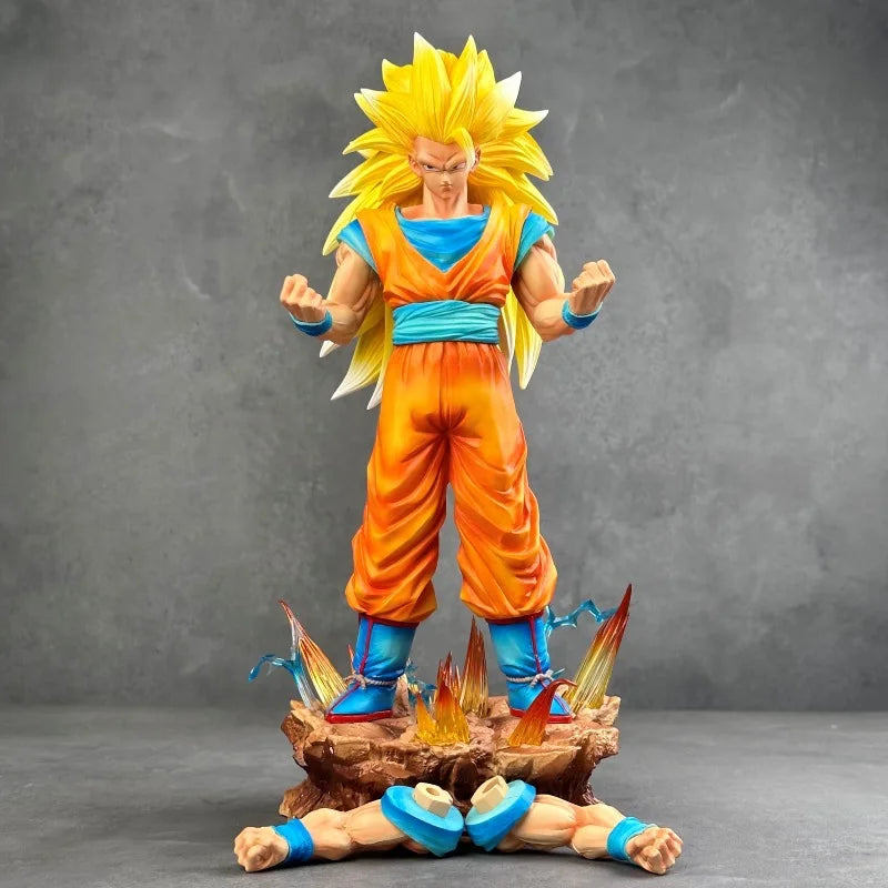 Anime Dragon Ball Z Son Goku Action Figure Toys 35cm DBZ SSJ3 Figurine ...