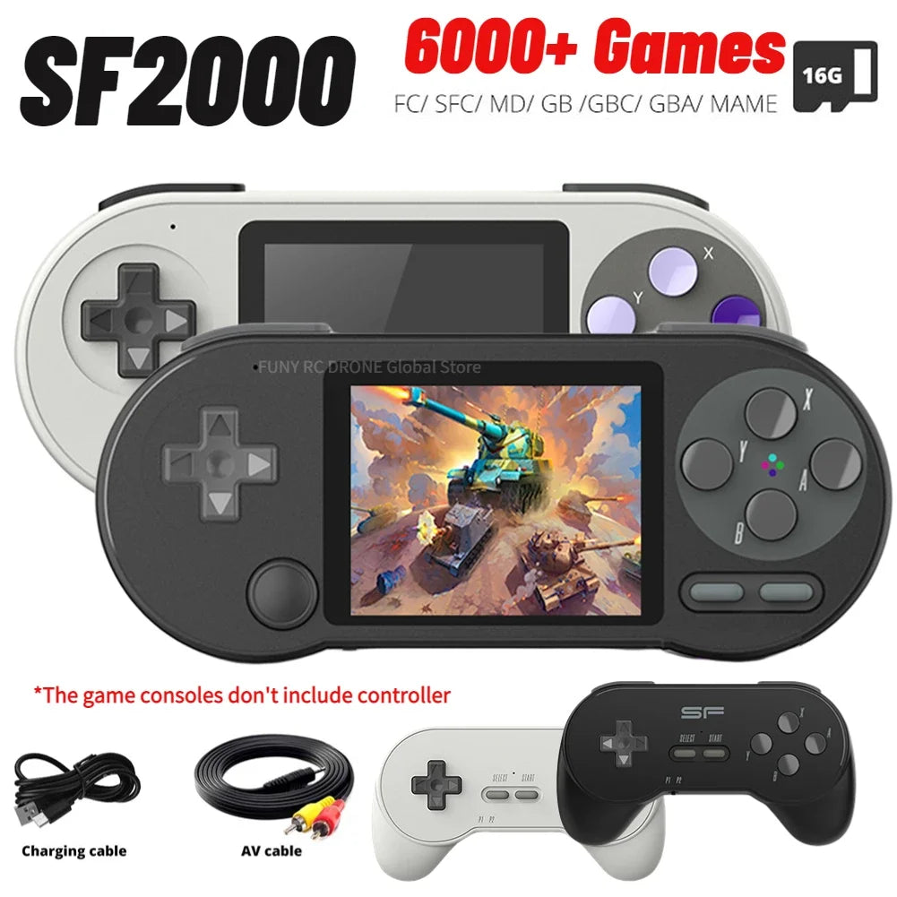 SF2000 Retro Handheld Game Console 3 inch Portable Video Game Players ...