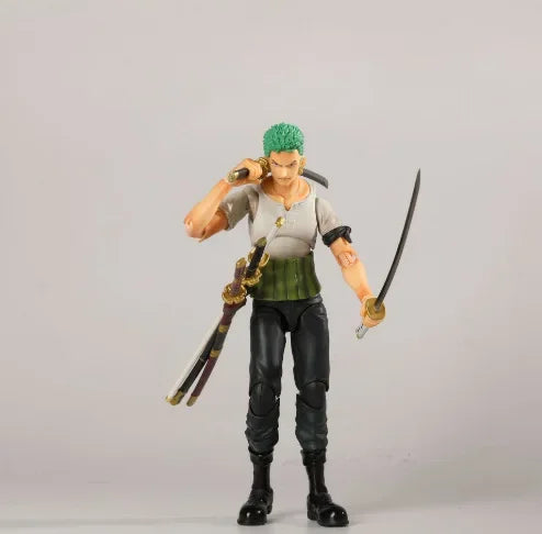 Anime One Piece BJD Roronoa Zoro Joints Moveable PVC Action Figure Col ...
