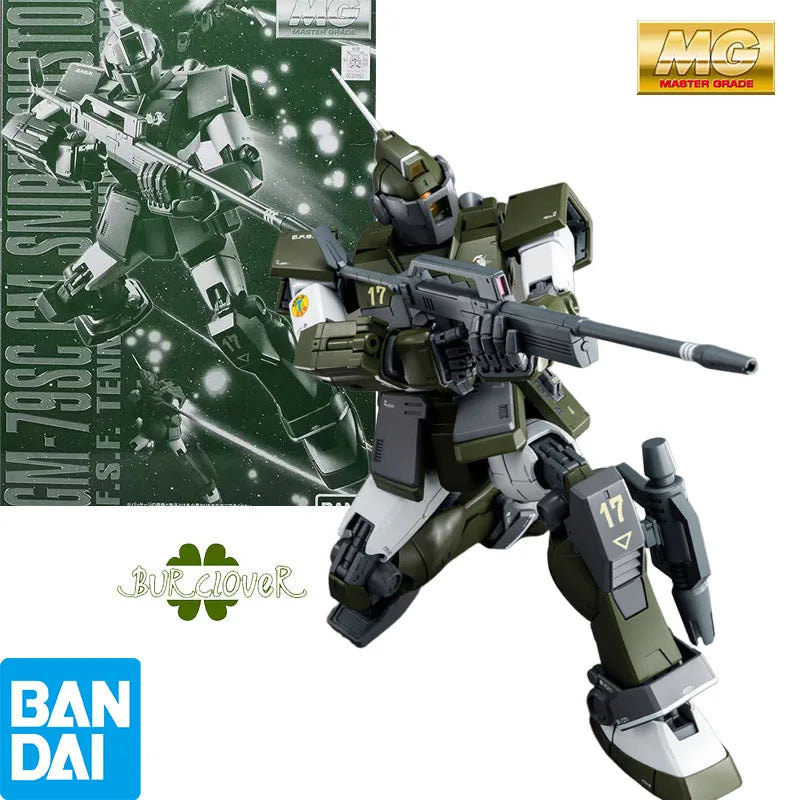 Bandai Original MG GM Sniper Custom RGM-79SC 1/100 Anime Action Figure ...