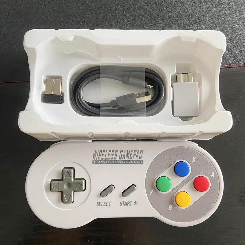 2 Reciever Game Controller Wireless Colorful Button 2.4G Gamepad Joypa ...