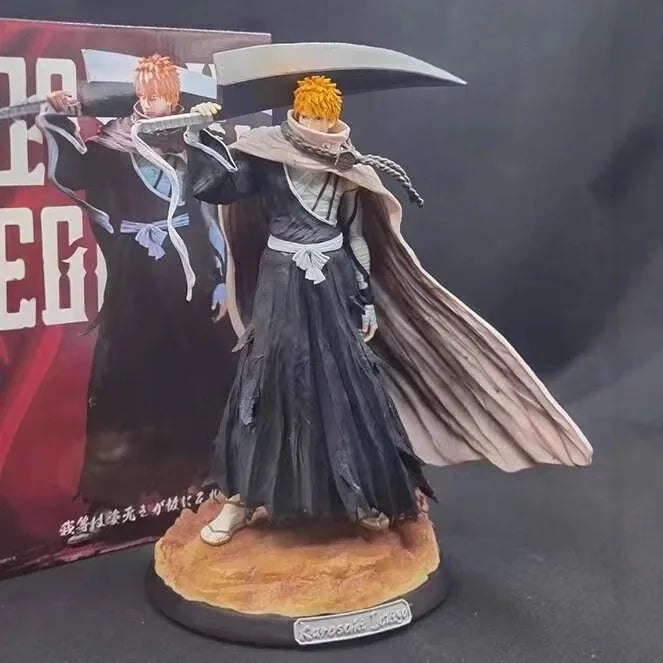 Bleach 33cm Kurosaki Ichigo Action Figures GK Kit Carrying Sword Model ...