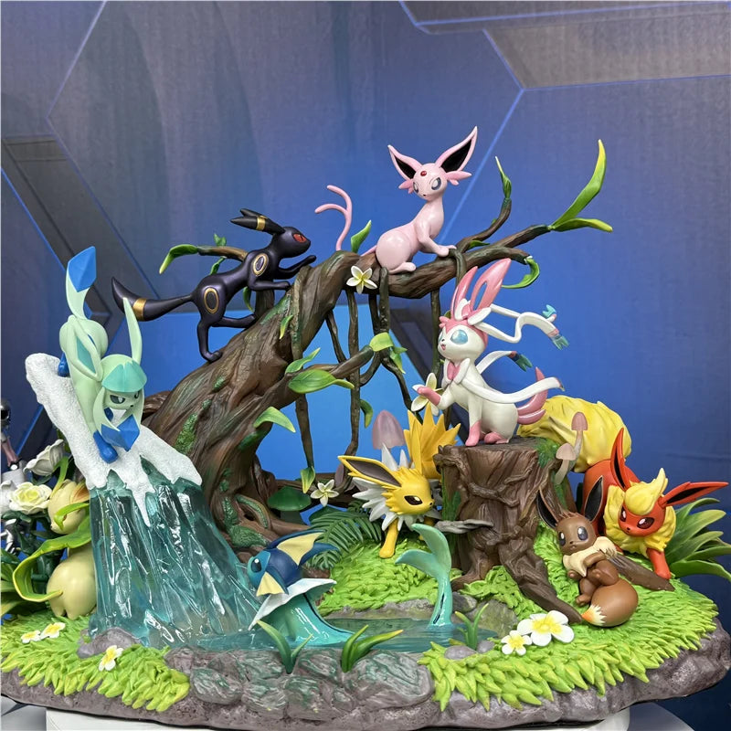 Pokemon Eevee Evolution Family Gk Resin Statue Large Size Anime Collec ...