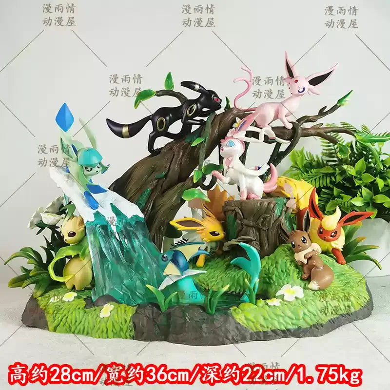 Pokemon Eevee Evolution Family Gk Resin Statue Large Size Anime Collec ...