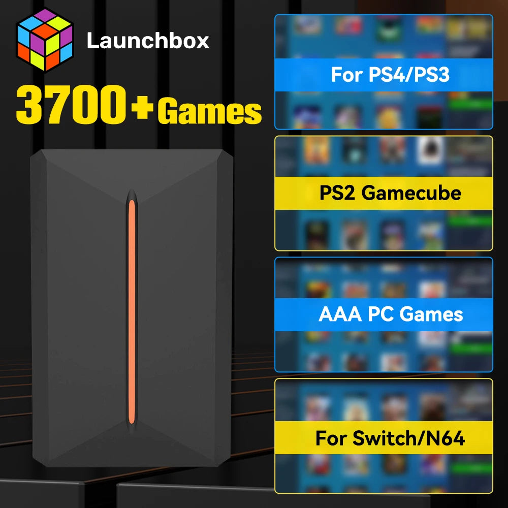 Launchbox 500GB External Game Hard Drive Retro Game Console for PS4/PS ...