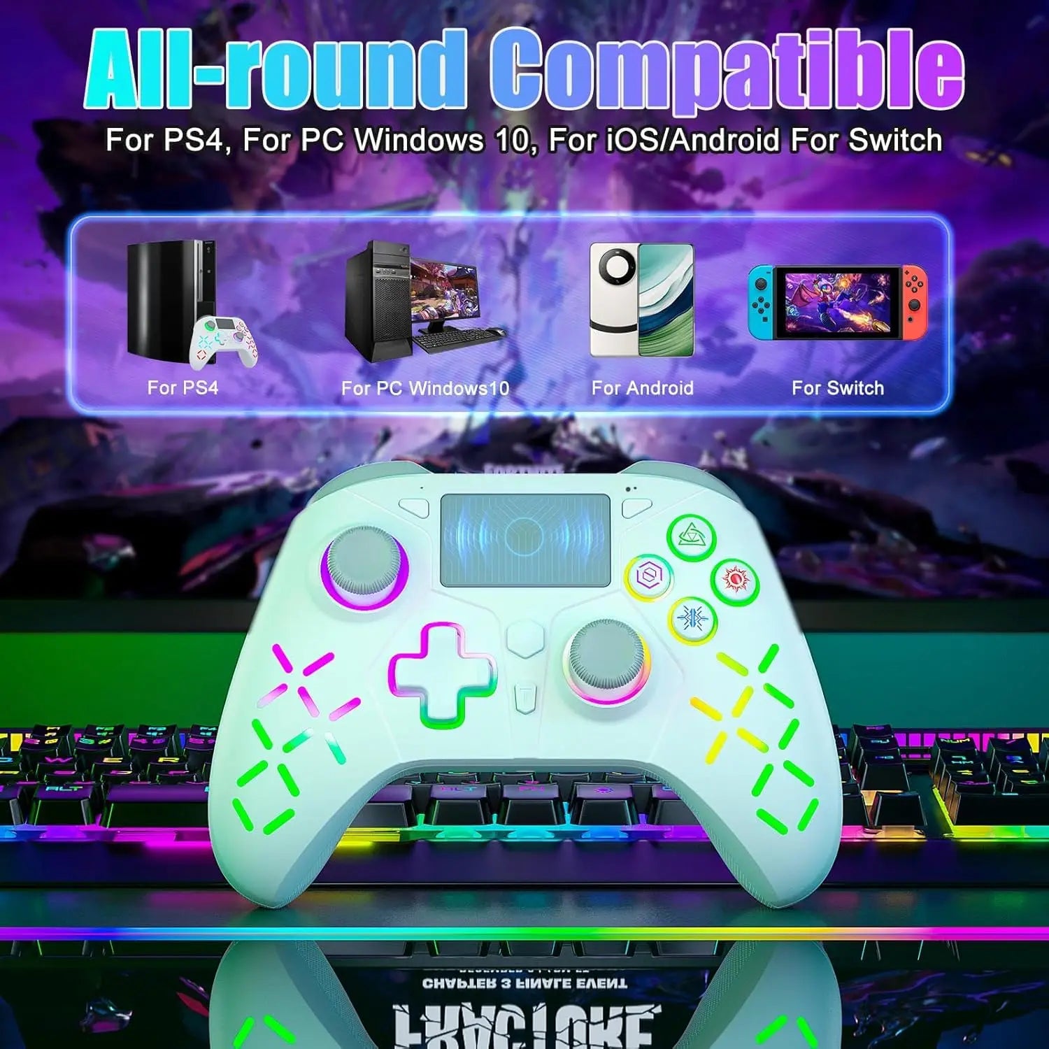 Wireless Controller For P5 With Dual Motor Sensor Touchpad Jack/Turbo ...